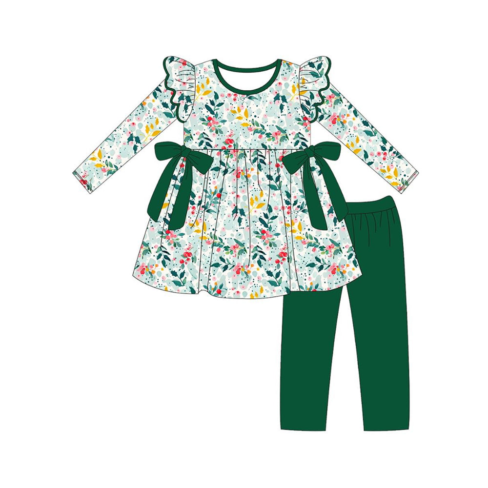 GLP2476 pre-order toddler girl clothes florals girl winter set-2025.7 ...