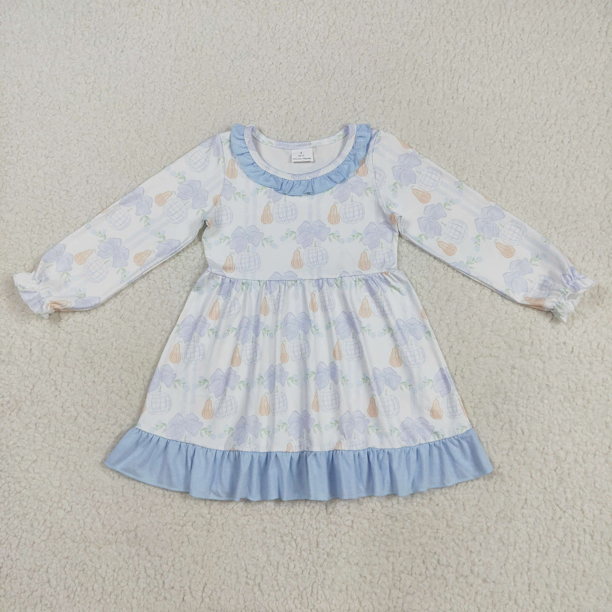 GLD1129 toddler clothes pumpkin baby girl winter dress – ZHOHAO05