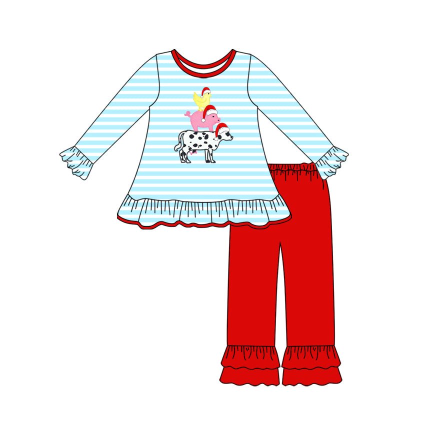 GLP2590 pre-order toddler girl clothes animals girl winter christmas s ...