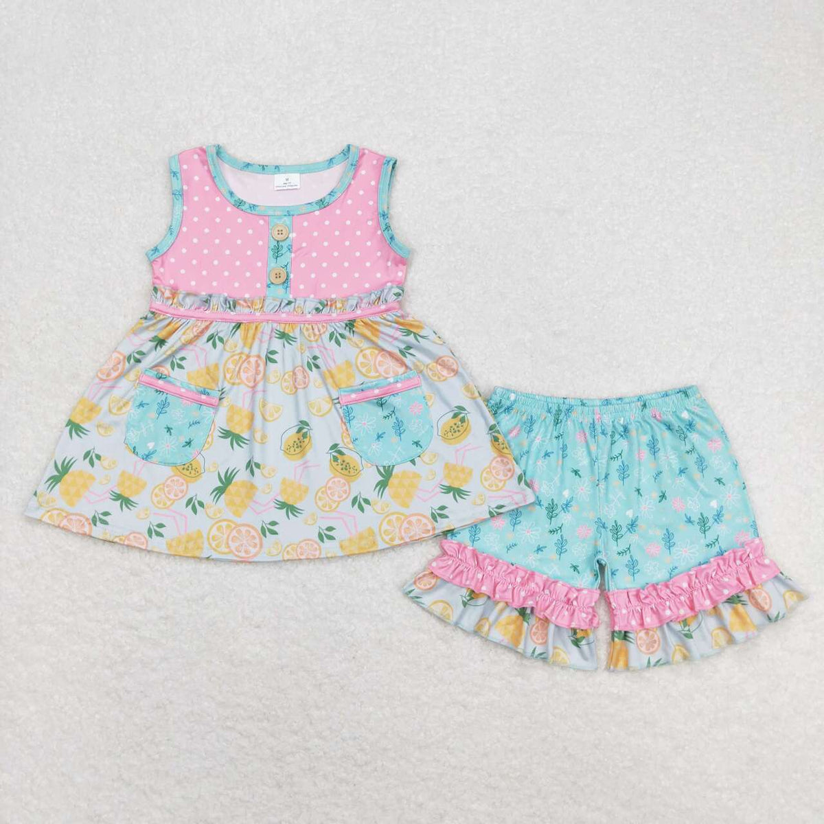 GSSO0783 baby girl clothes lemon toddler girl summer outfits – ZHOHAO05