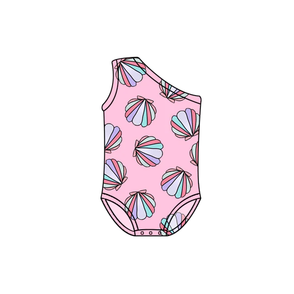 S0300 pre-order baby girl clothes shell girl summer onesie swimsuit ...
